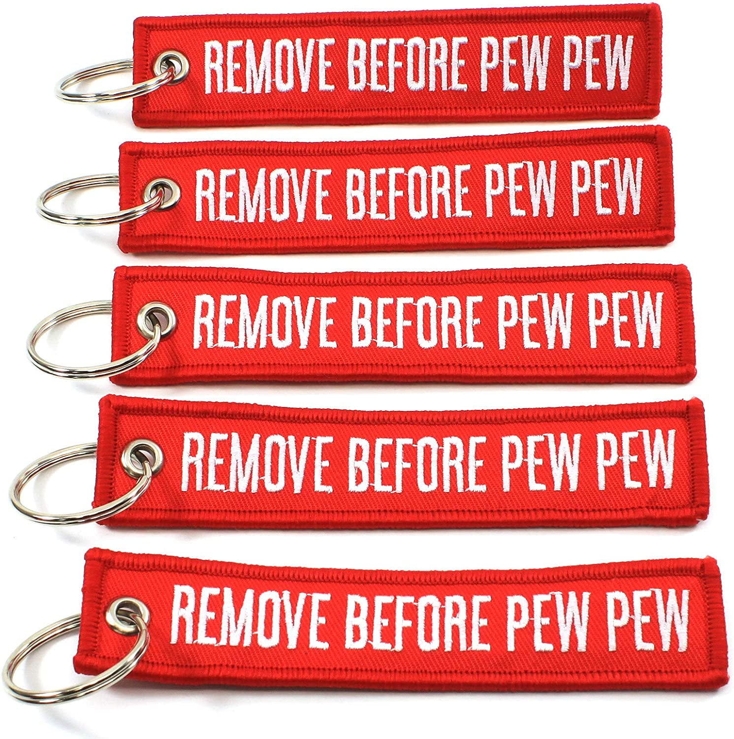 Remove Before PEW PEW - 5 Pack Key Chains - Walmart.com