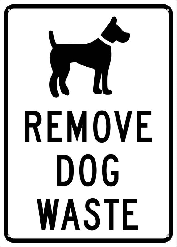 Remove Dog Waste Sign 12X8 Inches Metal Aluminum Signs, Weather ...