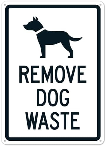 Remove Dog Waste Sign Facility Safety Signs Metal Tin Sign 8x12 Inch ...