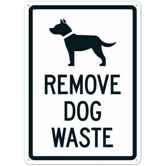 Remove Dog Waste Sign Facility Safety Signs Metal Tin Sign 8x12 Inch ...