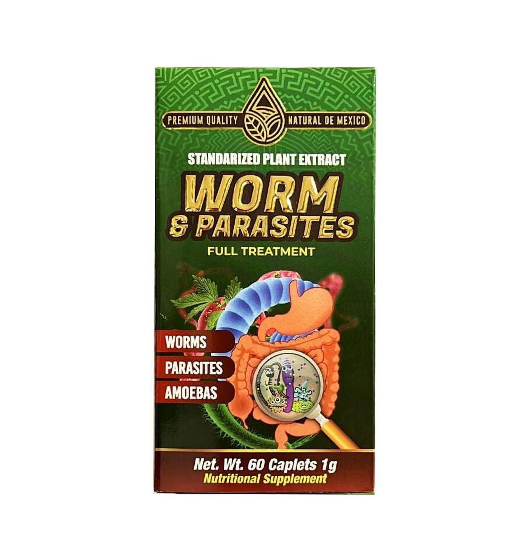 Remove Worms Supplement for Parasitic Worms and Amoebas 60 caplets 1g ...