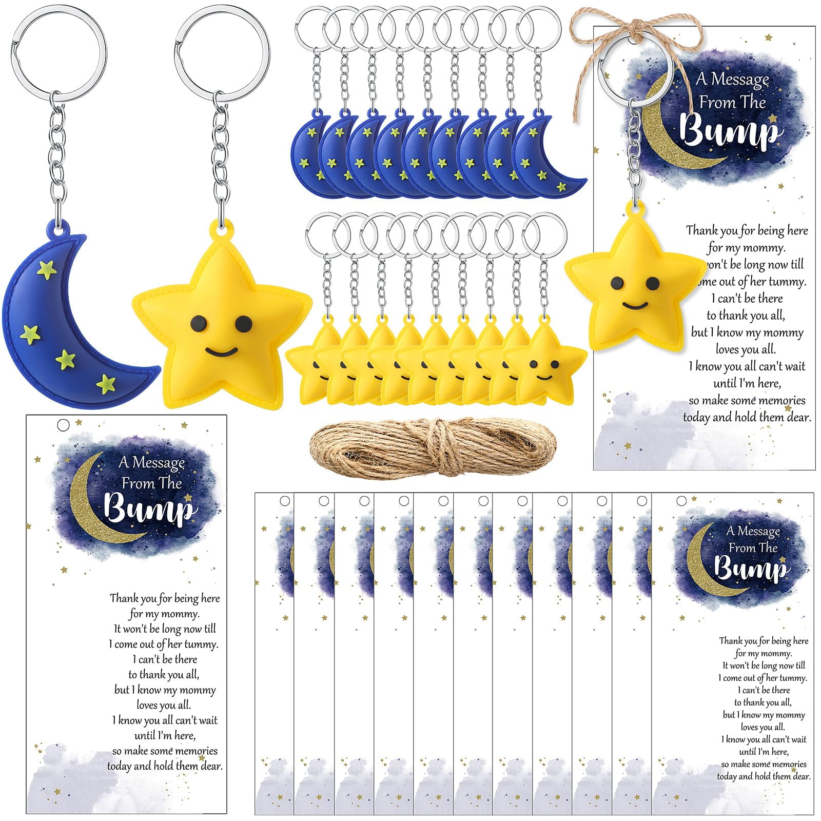 Remuuly 50 Sets Moon ZS23 Star Baby Shower Favors for Guests Twinkle ...