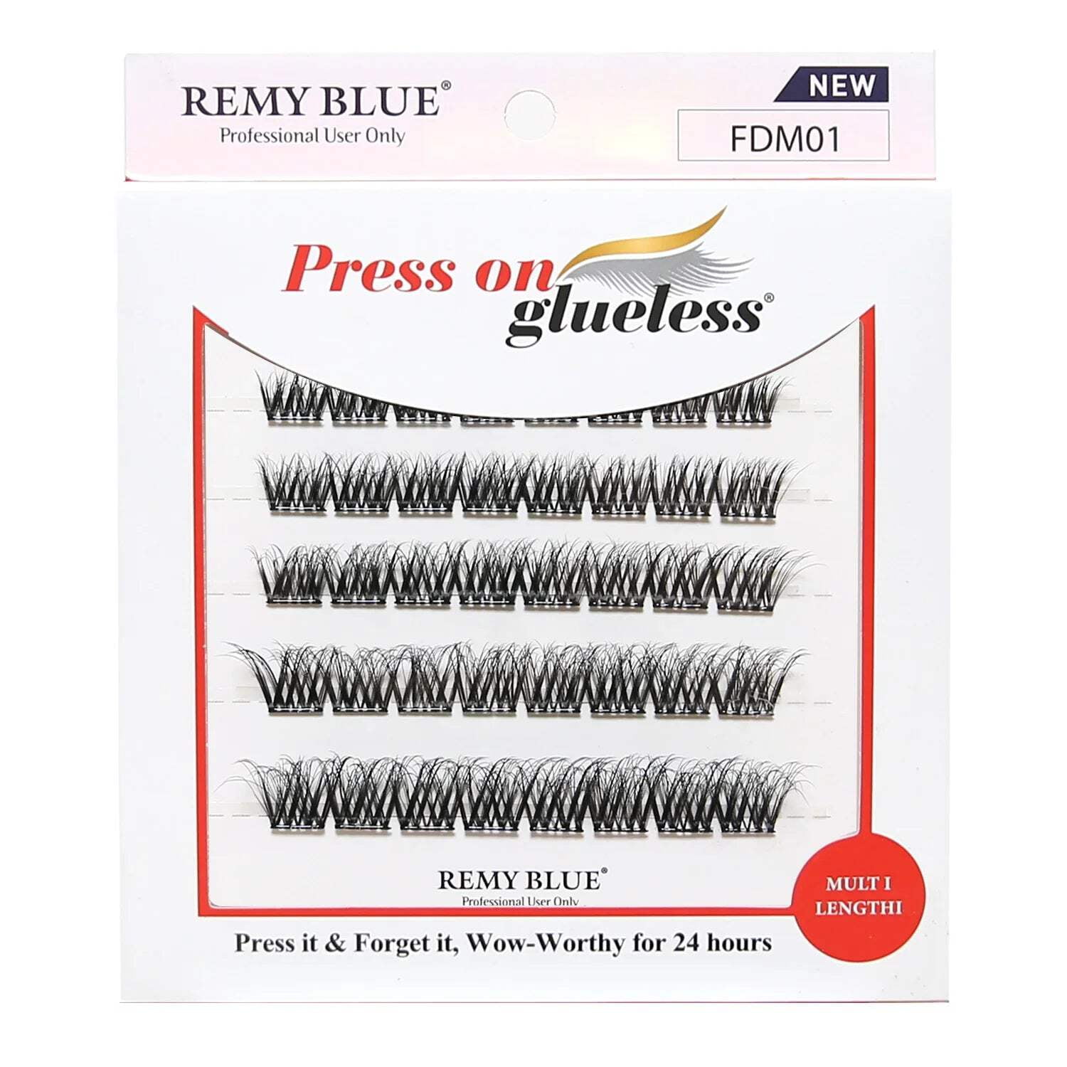 Remy Blue Press On Glueless Multi Length FDM01 - Walmart.com