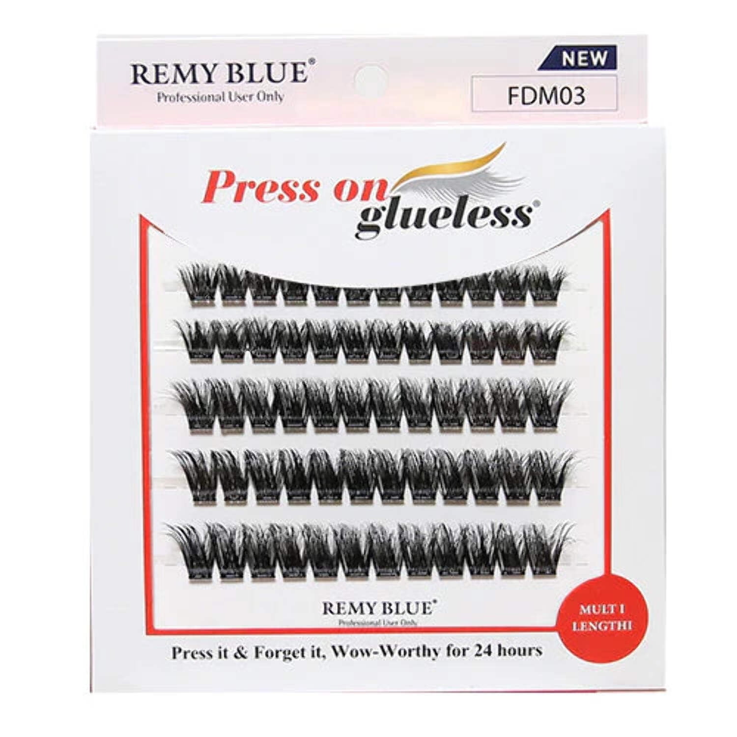 Remy Blue Press On Glueless Multi Length FDM03 - Walmart.com