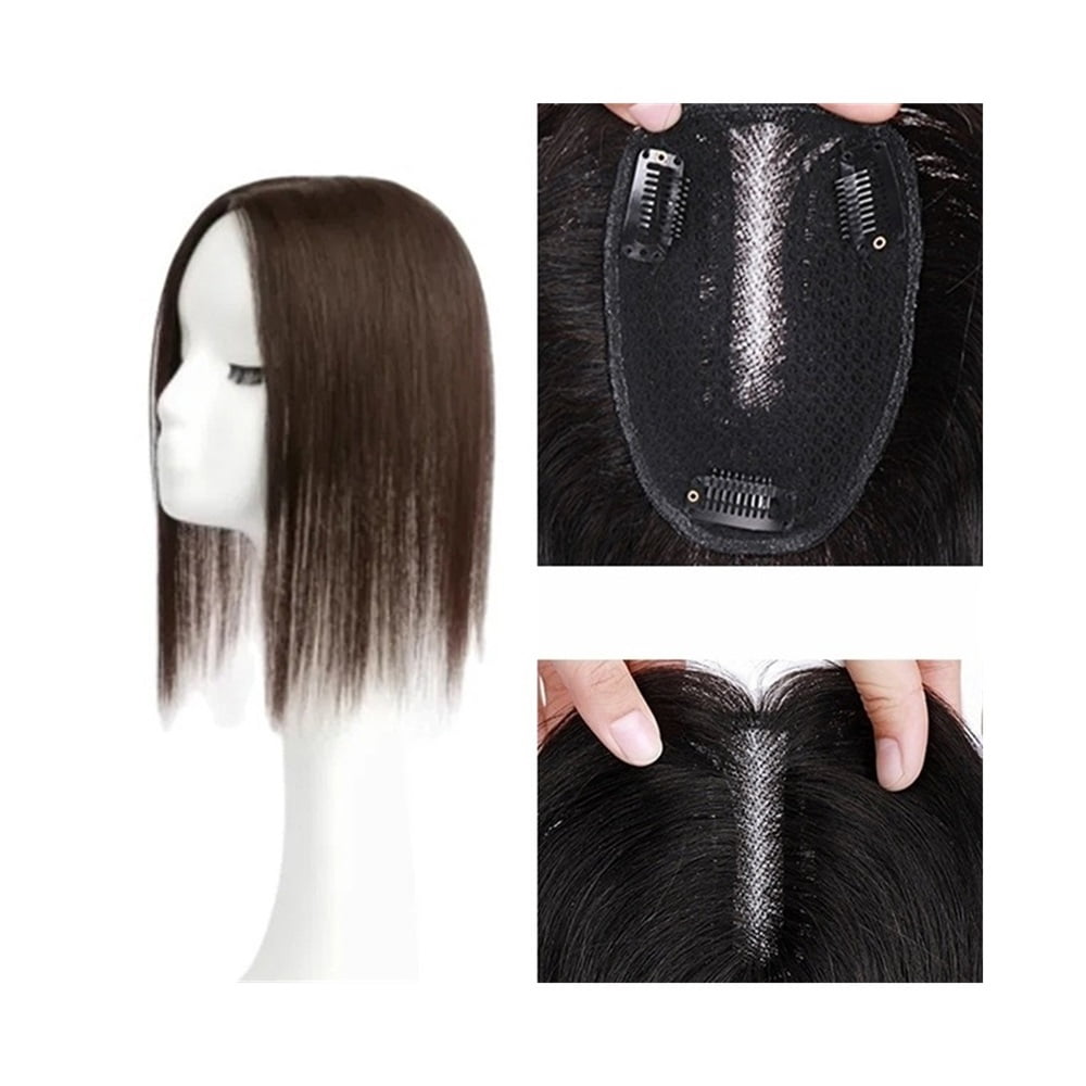 Remy Human Hair Toppers for Women, 10-14" Brazilian Remy Straight Hair ...