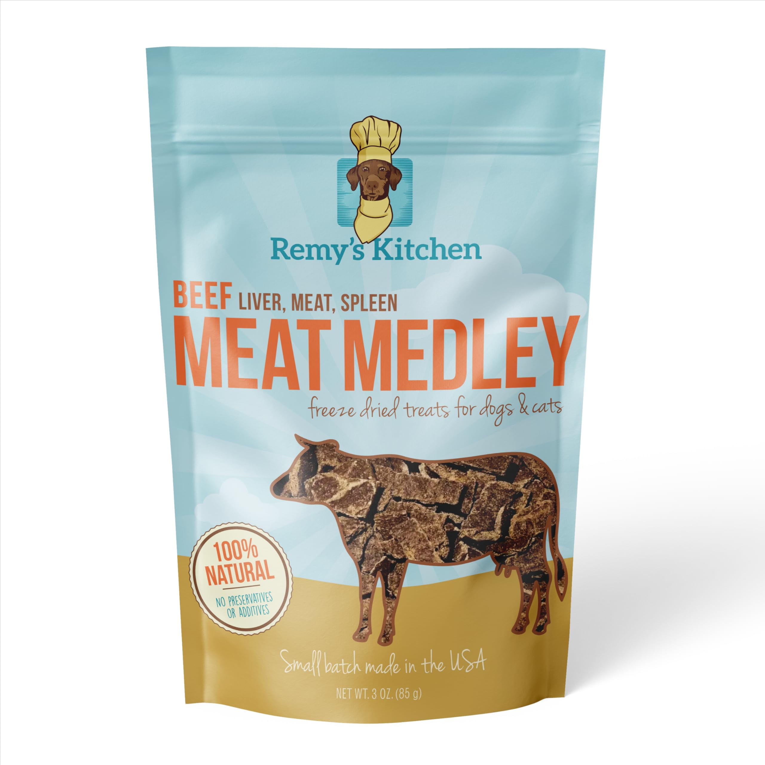 Remy’s Kitchen Beef Meat IRF13 Medley Freeze Dried Dog Treats USA Sourced and Small Batch Made ...