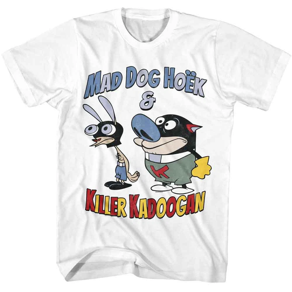 Ren And Stimpy Mad Dog Hoek White TV Shirt - Walmart.com