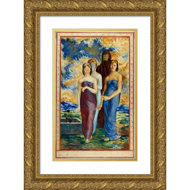 René Piot 11x14 Gold Ornate Wood Frame and Double Matted Museum Art ...