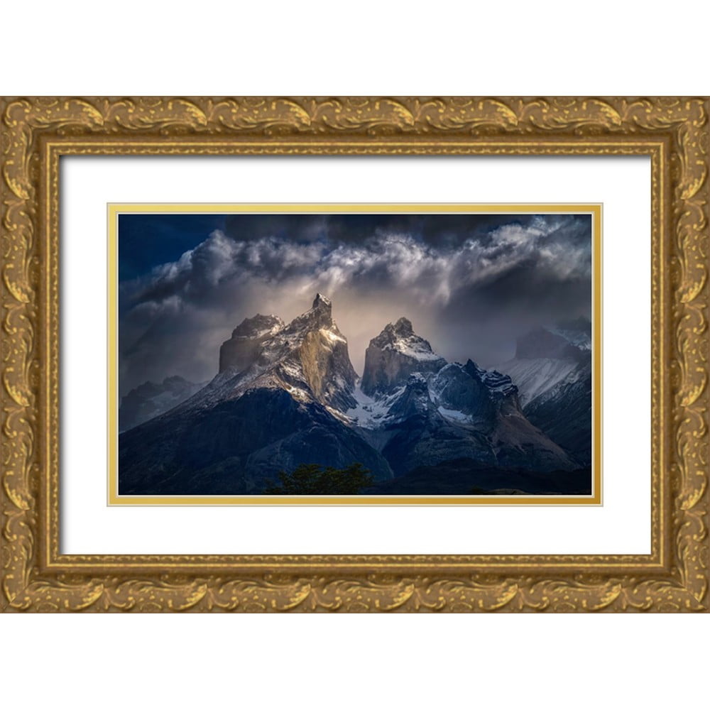 Ren Rong, Raymond 18x12 Gold Ornate Wood Framed with Double Matting ...