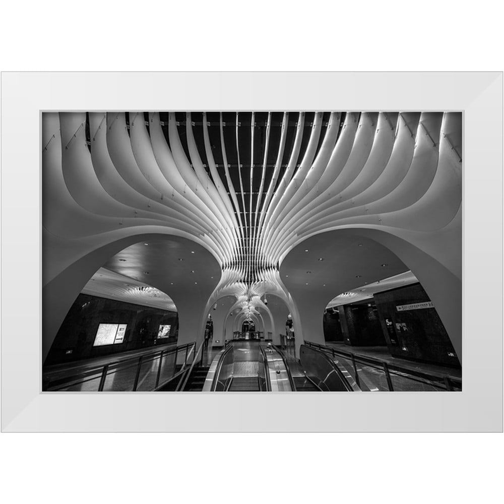 Ren Rong, Raymond 32x23 White Modern Wood Framed Museum Art Print ...