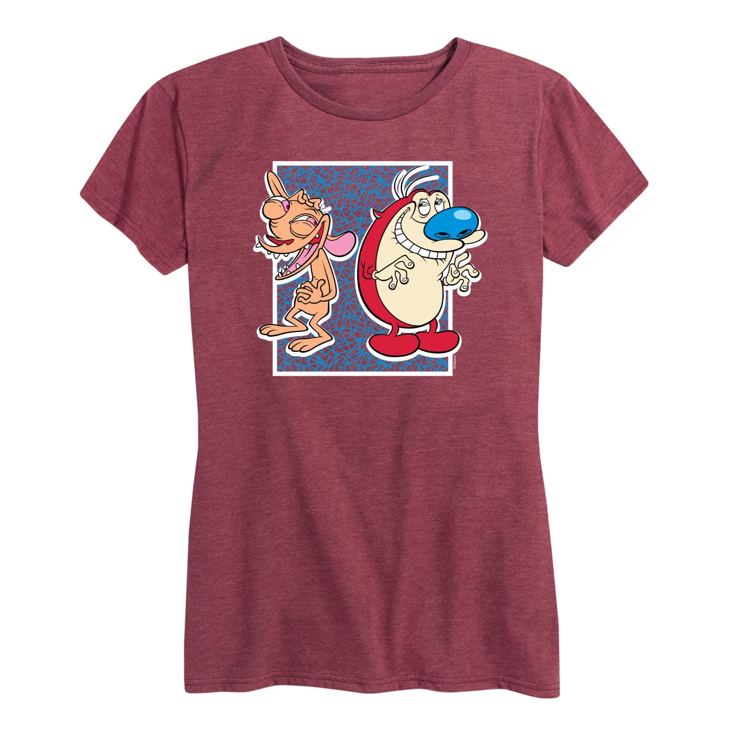 Ren & Stimpy - Friendly Laughter - Women's Short Sleeve Graphic T-Shirt ...