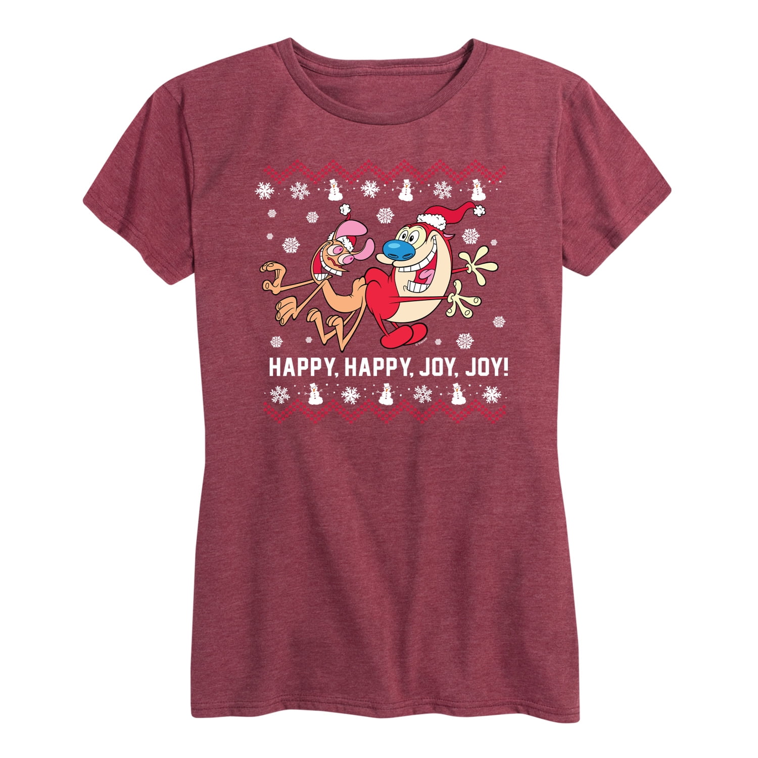 Ren & Stimpy - Happy Happy Joy Joy - Women's Short Sleeve Graphic T ...