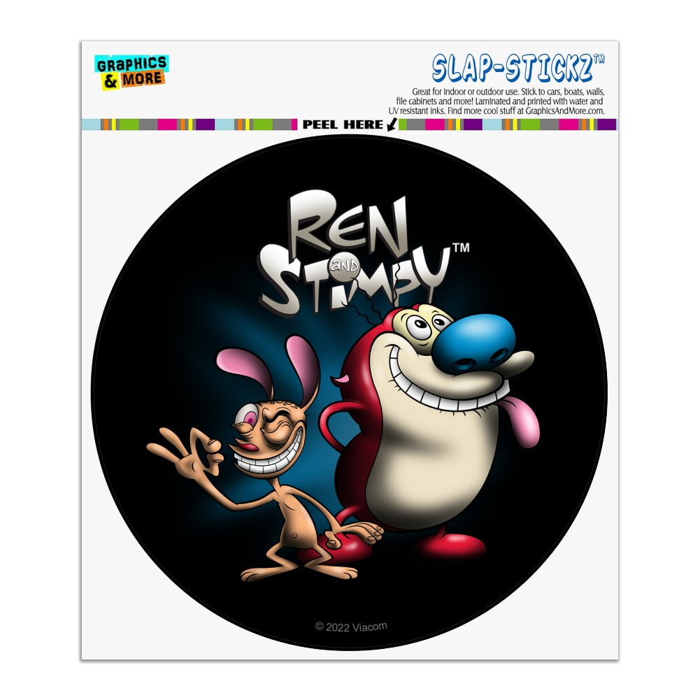Ren and Stimpy Airbrush Automotive Car Window Locker Circle Bumper ...