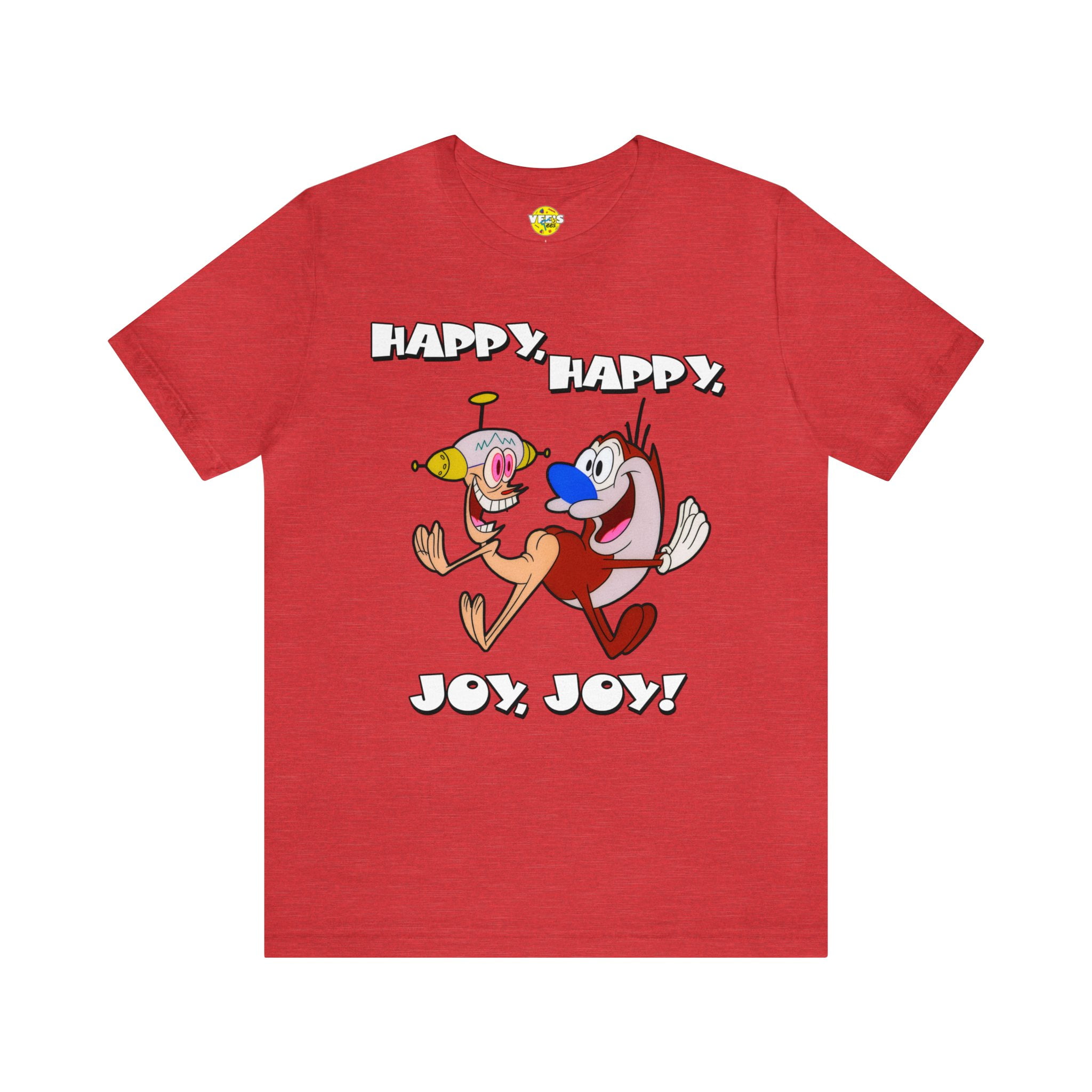 Ren and Stimpy Happy Happy Joy Joy Short Sleeve TShirt - 90s Retro ...