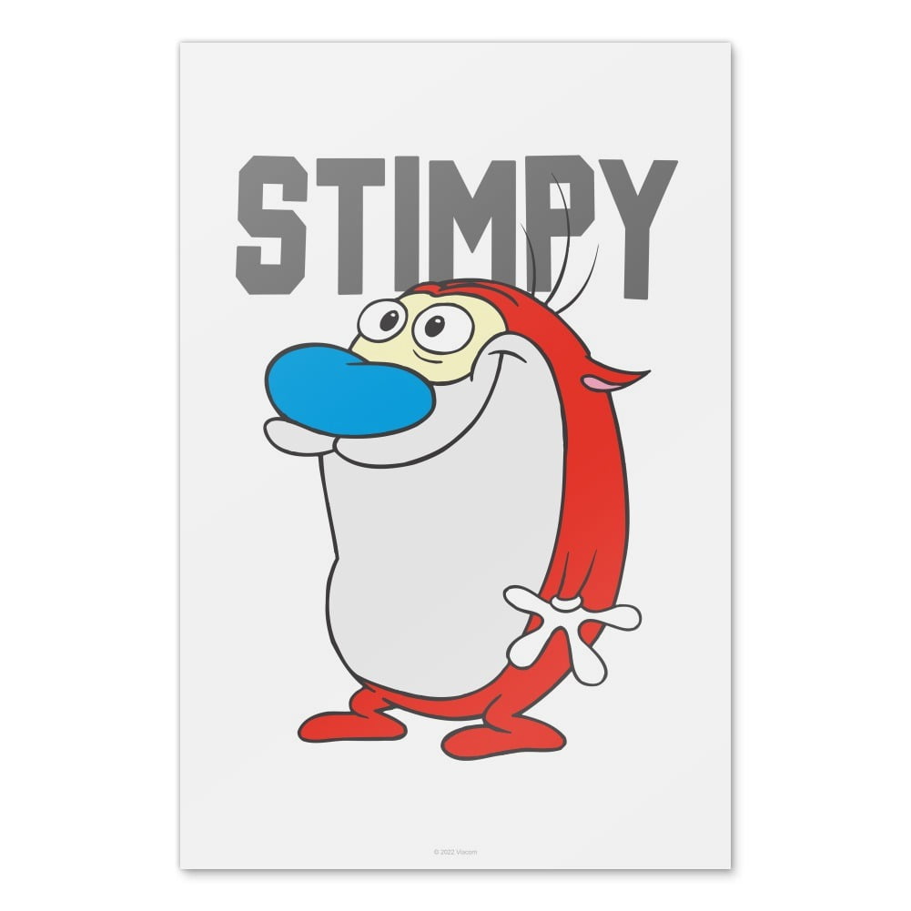 Ren and Stimpy Show Collegiate Stimpy Wall Art Picture Paper Poster ...