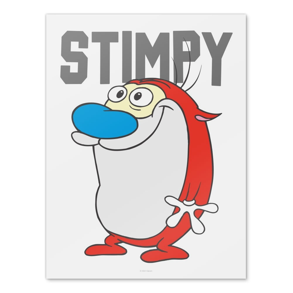 Ren and Stimpy Show Collegiate Stimpy Wall Art Picture Paper Poster ...