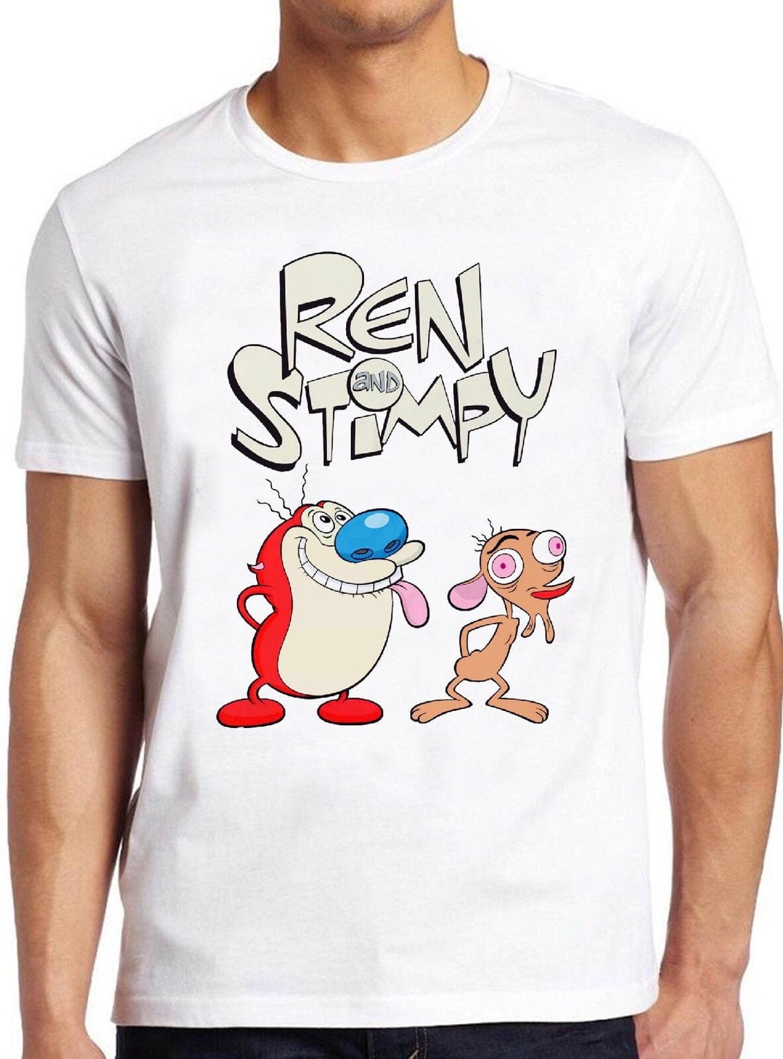 Ren and Stimpy T Shirt Funny Poster Retro Cool Top Tee - Walmart.com