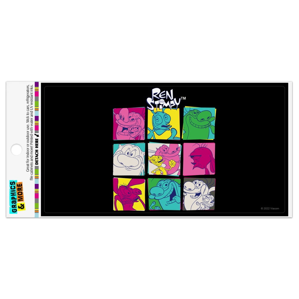 Ren and Stimpy Warhol Grid Front Automotive Car Refrigerator Locker ...