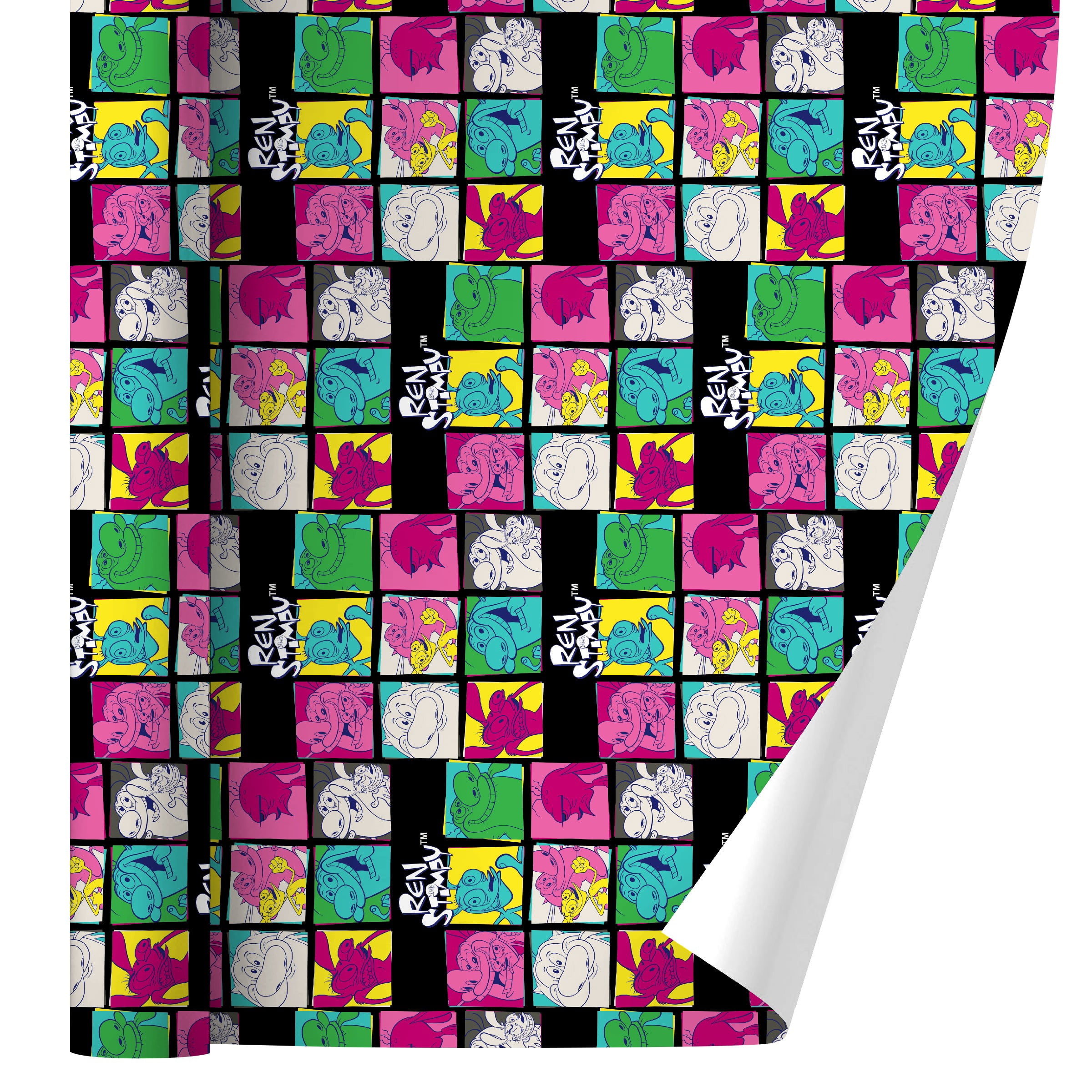 Ren and Stimpy Warhol Grid Front Premium Roll Gift Wrap Wrapping Paper ...