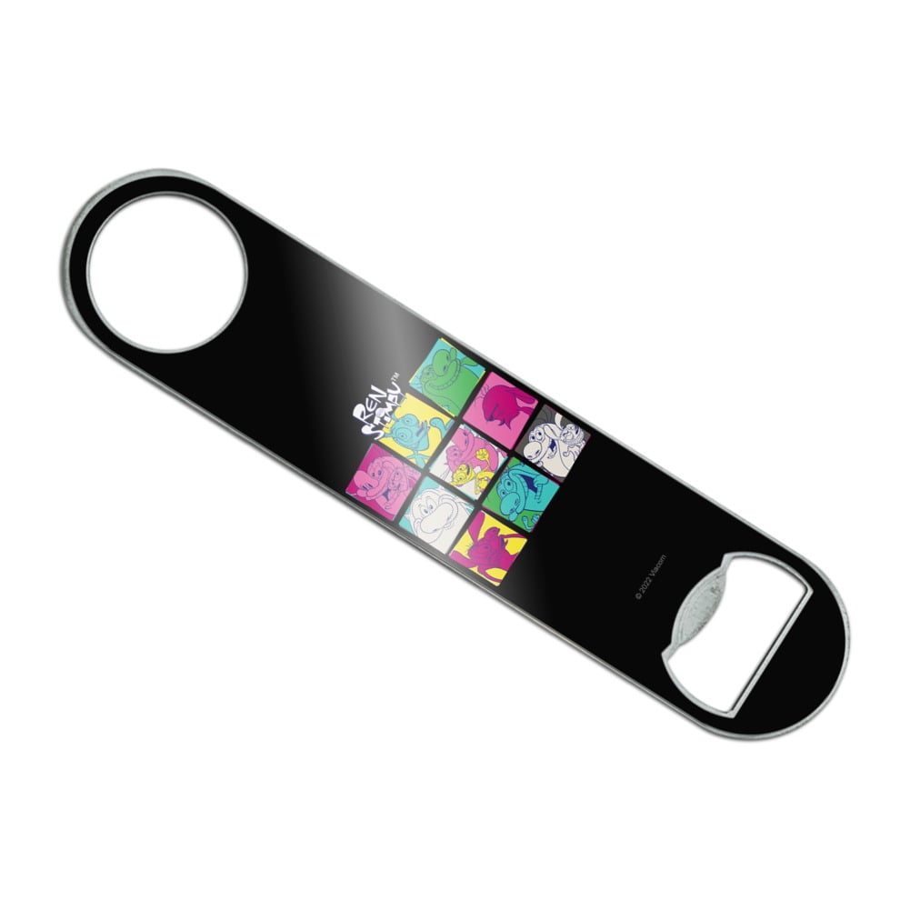 Ren and Stimpy Warhol Grid Front Stainless Steel Vinyl Covered Flat ...