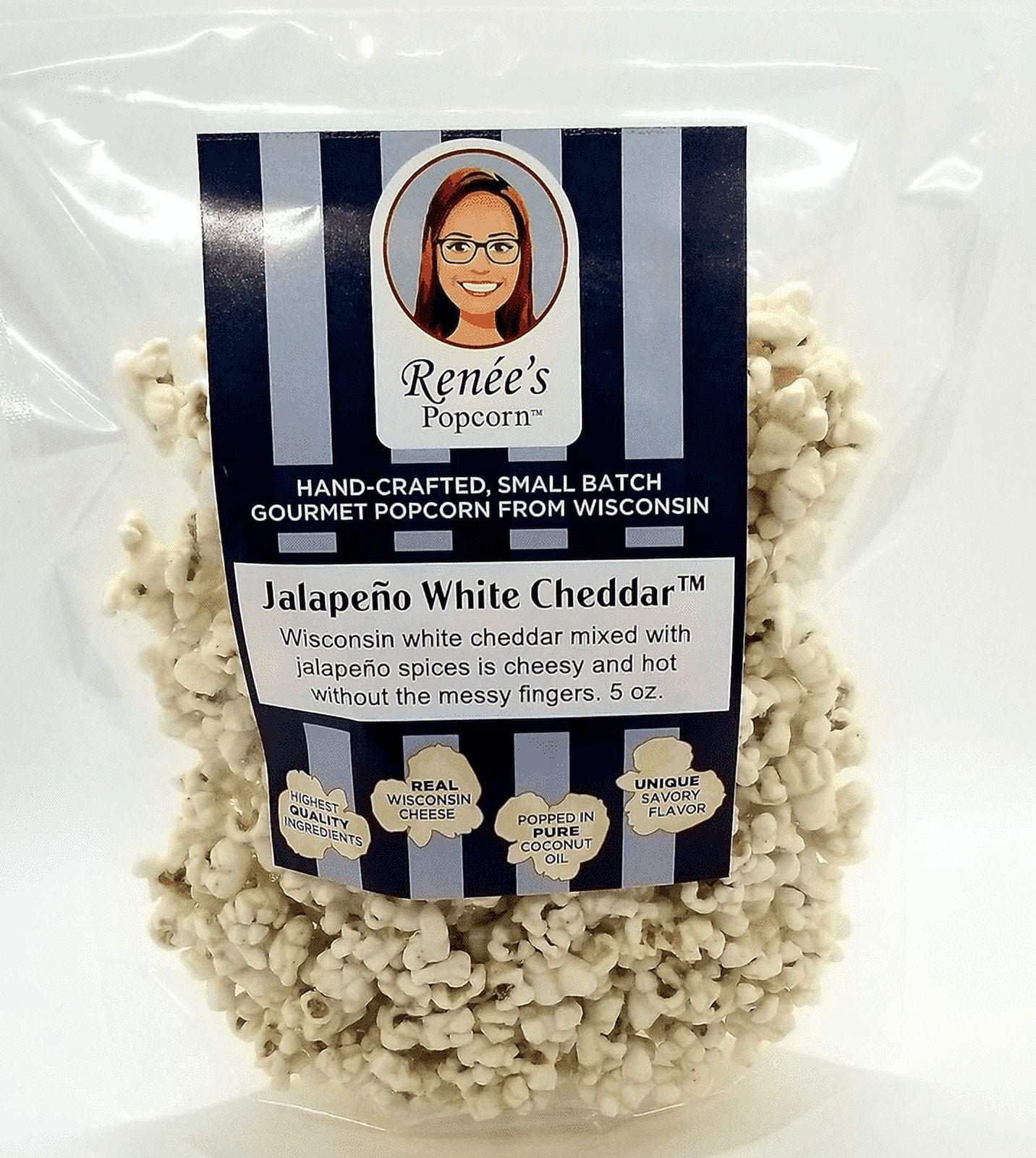 Renée’s Jalapeño White Cheddar ™ Gourmet Popcorn – Wisconsin white cheddar meets bold yet mild ...