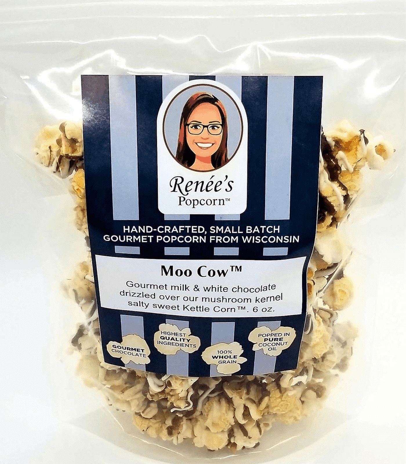 Renée’s Moo Cow™ Gourmet Popcorn – milk and white premium chocolate ...