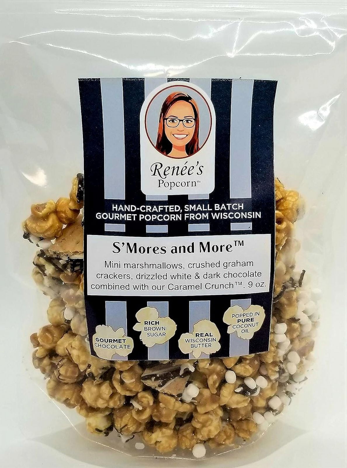 Renée’s S’Mores and More™ Gourmet Popcorn - Mini marshmallows, crushed graham crackers, drizzled ...
