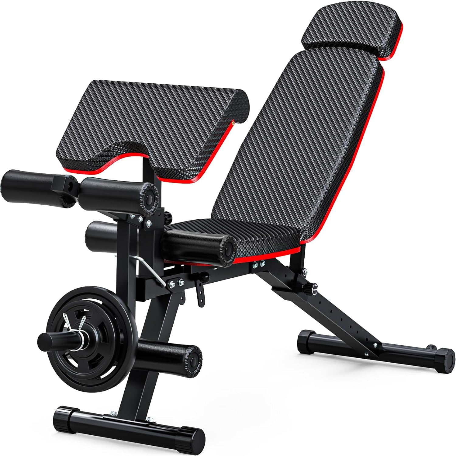 RenFox Adjustable Weight Bench, 800 LBS Workout Bench with Leg ...