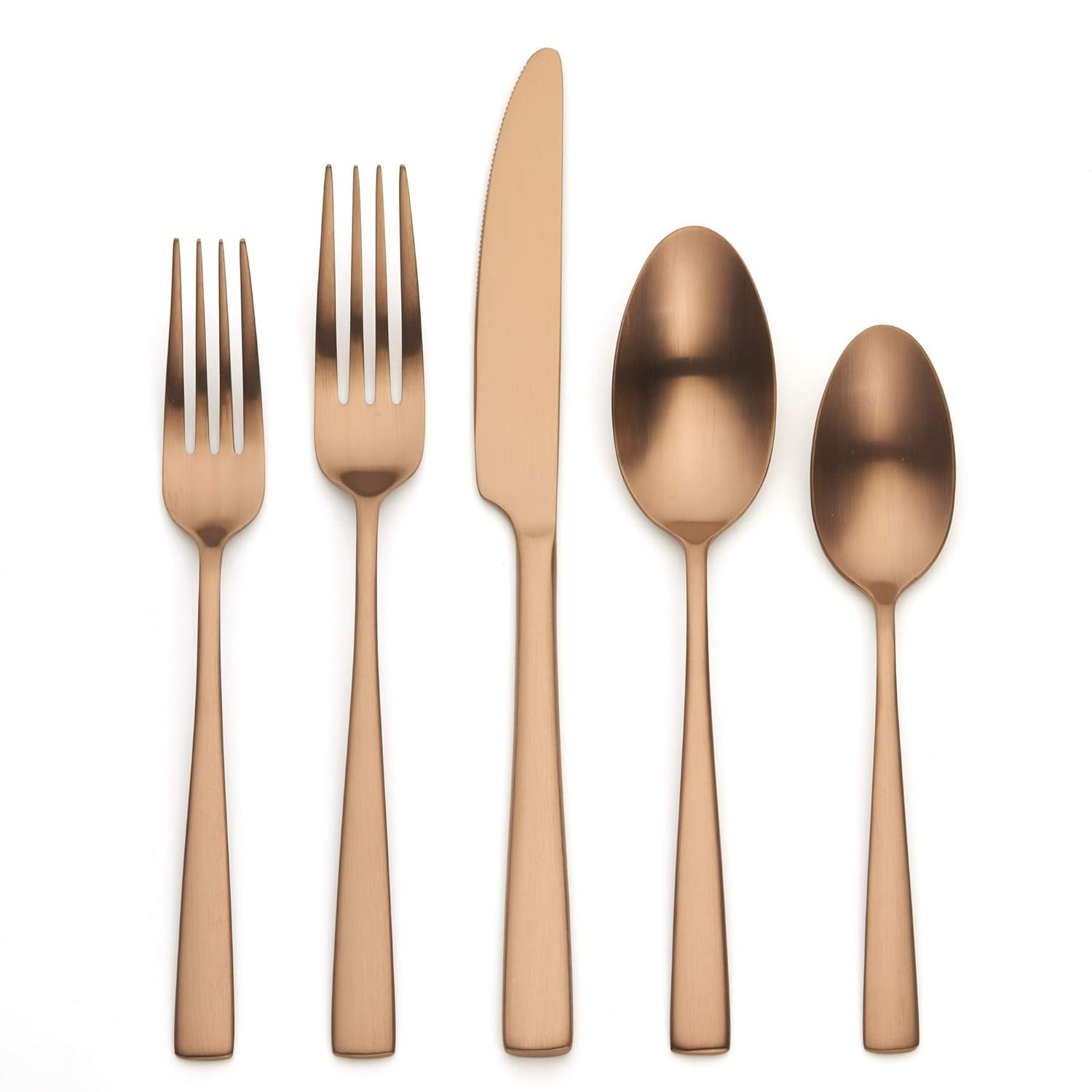 Rena 20 Piece Matte Copper Flatware Set Service for 4 - Walmart.com