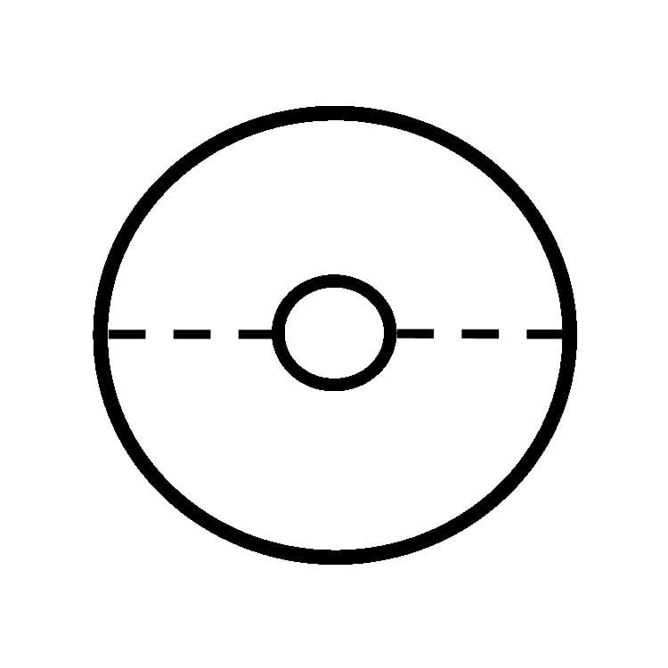 Rena Tabs / Wafer Seals, 13/16" Circle (Center Hole), Perfed, Clear ...