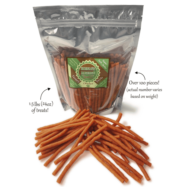 Rena's Recipe Cage-Free Chicken Jerky Sticks, 1.5lbs Pack (Approx. 100 ...