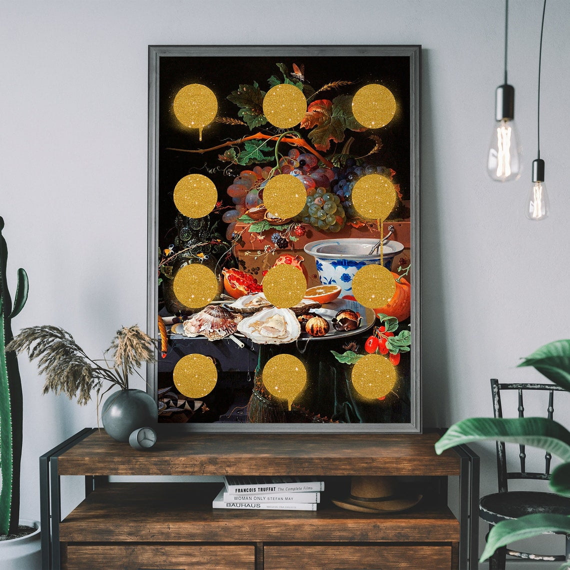 Renaissance Art Print, Vintage Abraham Mignon Painting, Polka Dot Wall ...