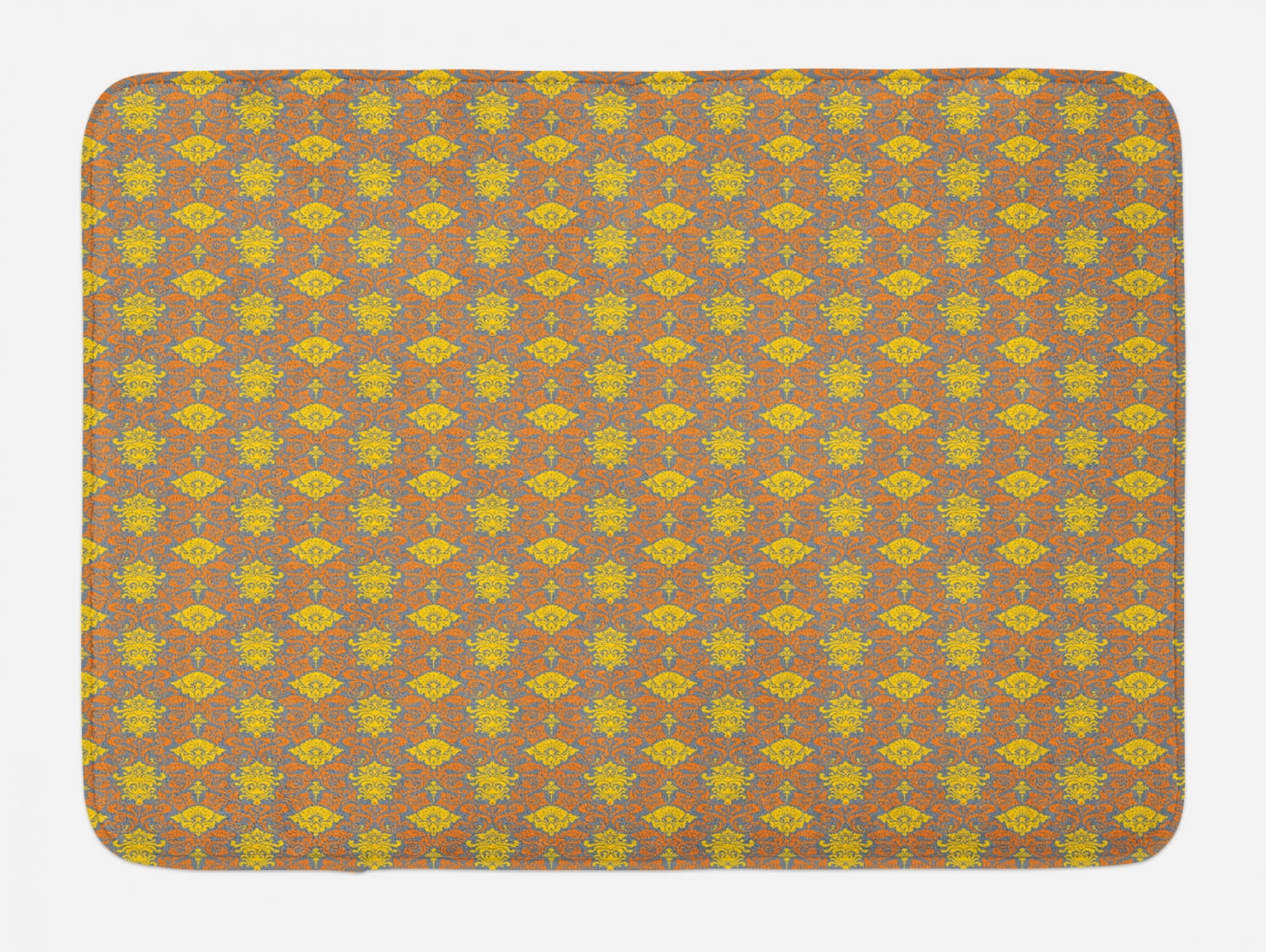 Renaissance Bath Mat, Baroque Damask Medieval Rococo with Royal and ...