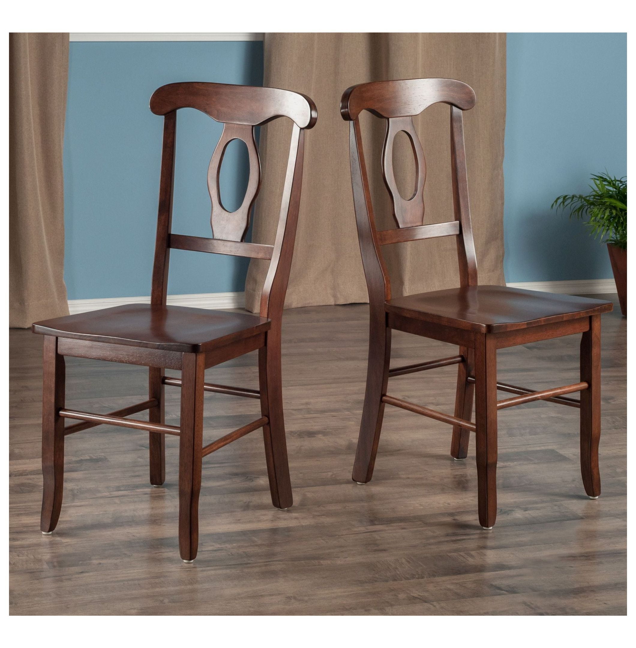 Renaissance Chair Set of 2, Keyhole Back Farmhouse Dining Chairs ...