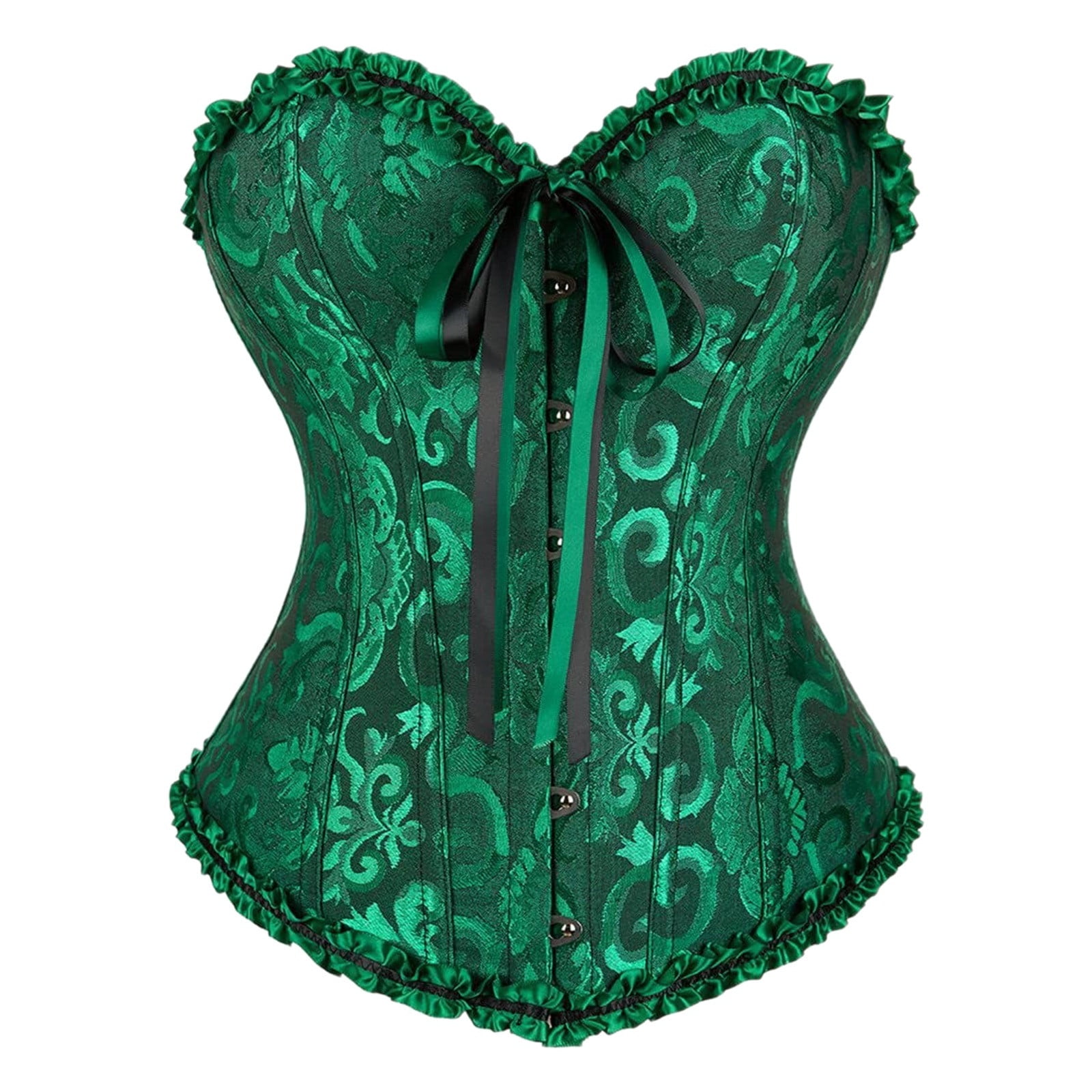Renaissance Corset Elegant Jacquard Corset Front Hook Closure Tummy ...