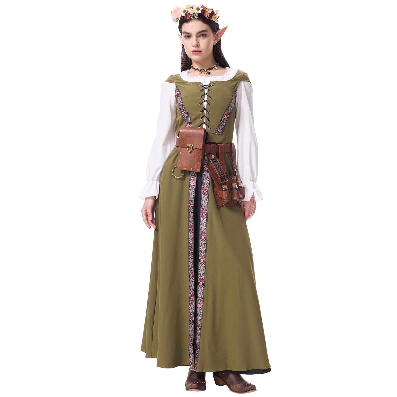 Renaissance Dress, Plus Size Halloween Costumes Woman 2025 Dress Decades Day Outfits Women 50's ...