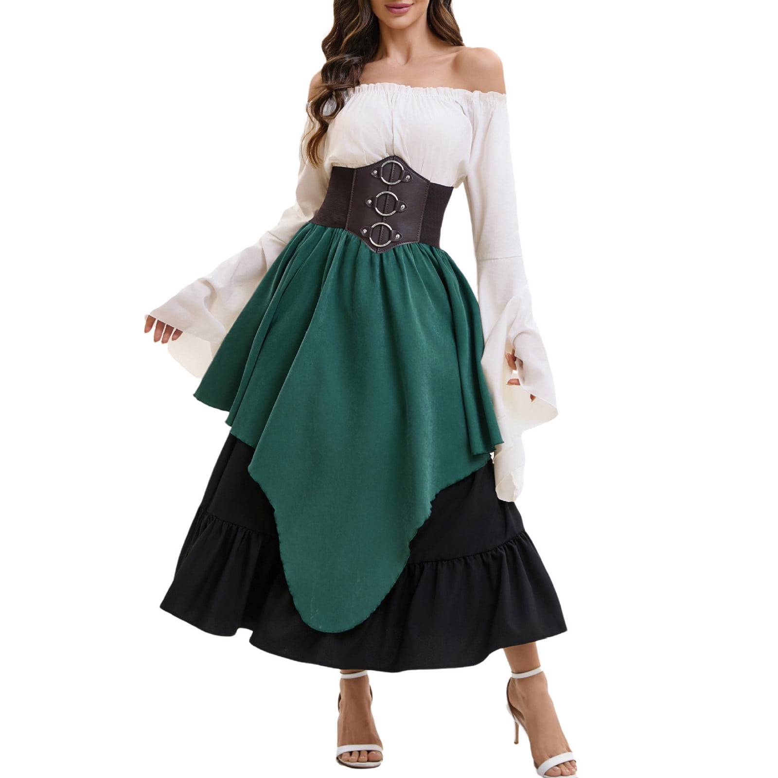 Renaissance Dress Women Plus Size Medieval Costume 1800S Vintage Off ...