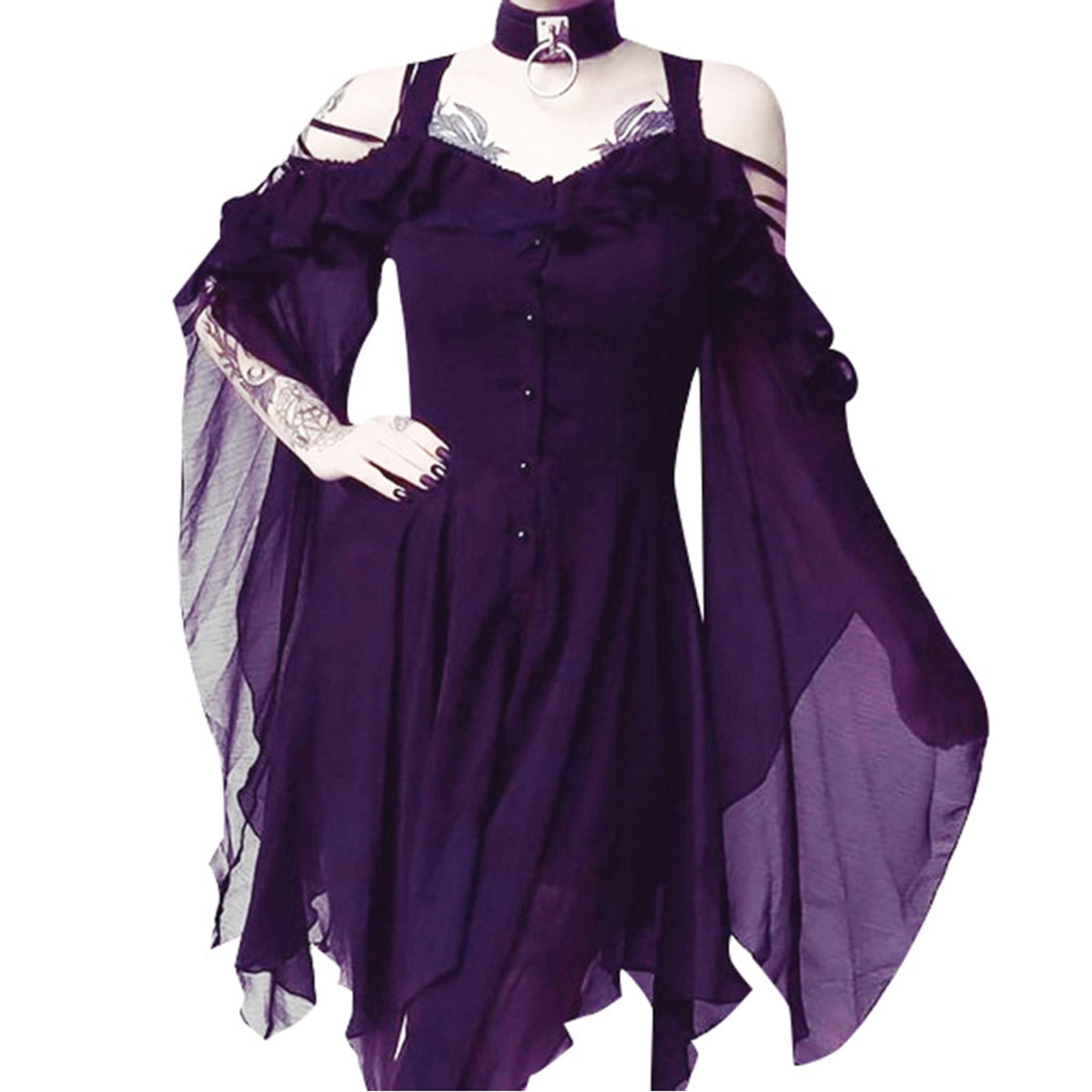 Renaissance Gothic Dress for WomenGothic Steampunk Black Short Dress ...