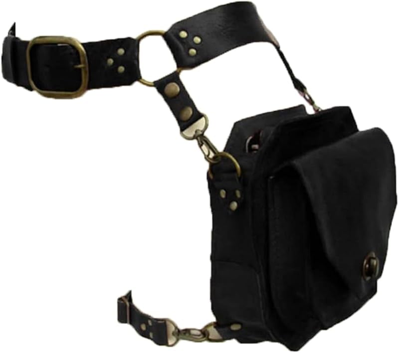 Renaissance Medieval Belt Satchel Pouch Bag Fanny Pack Gothic PU ...