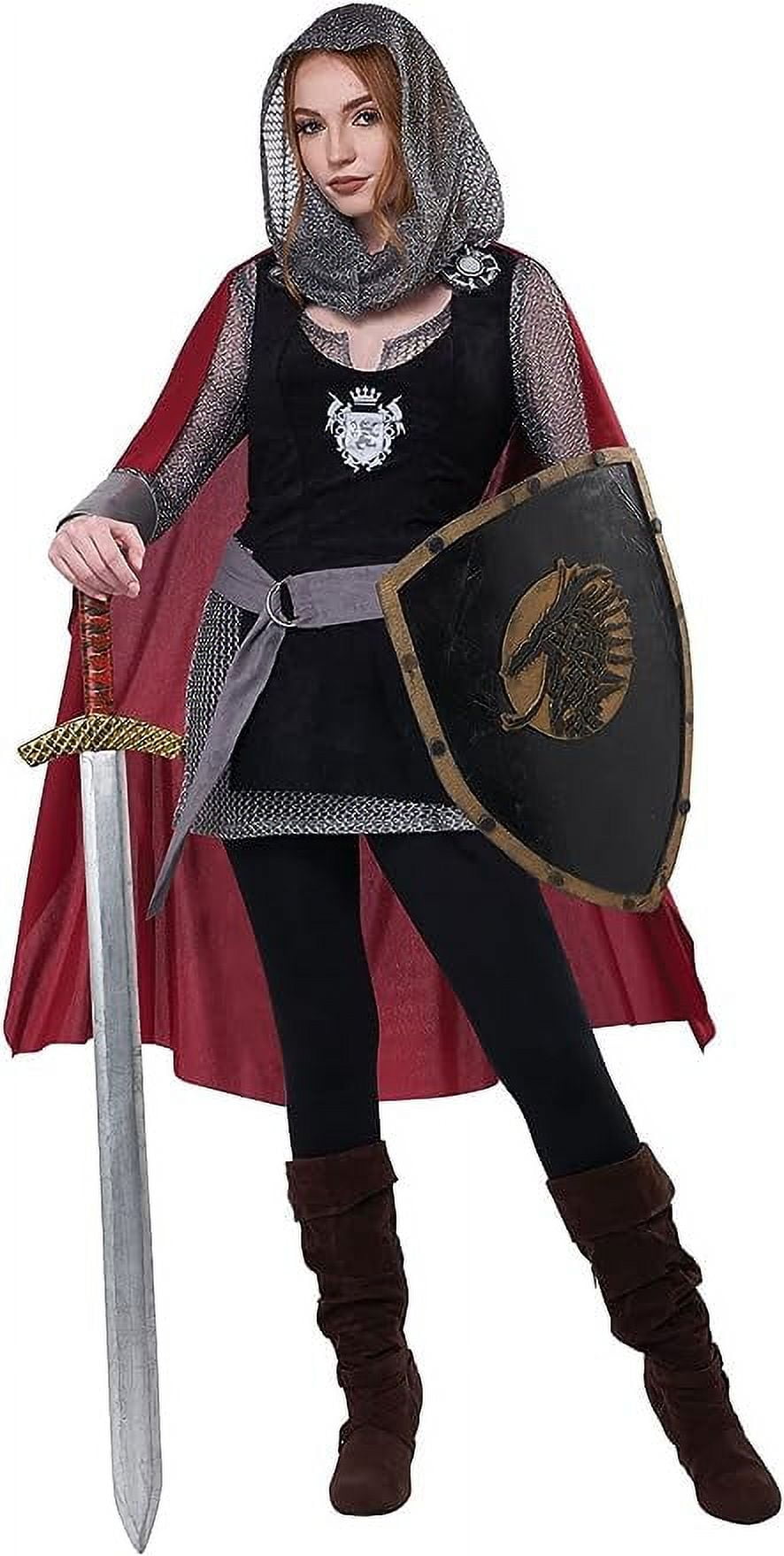 Renaissance Medieval Ladies Knight Women's Costume - Large - Walmart.com