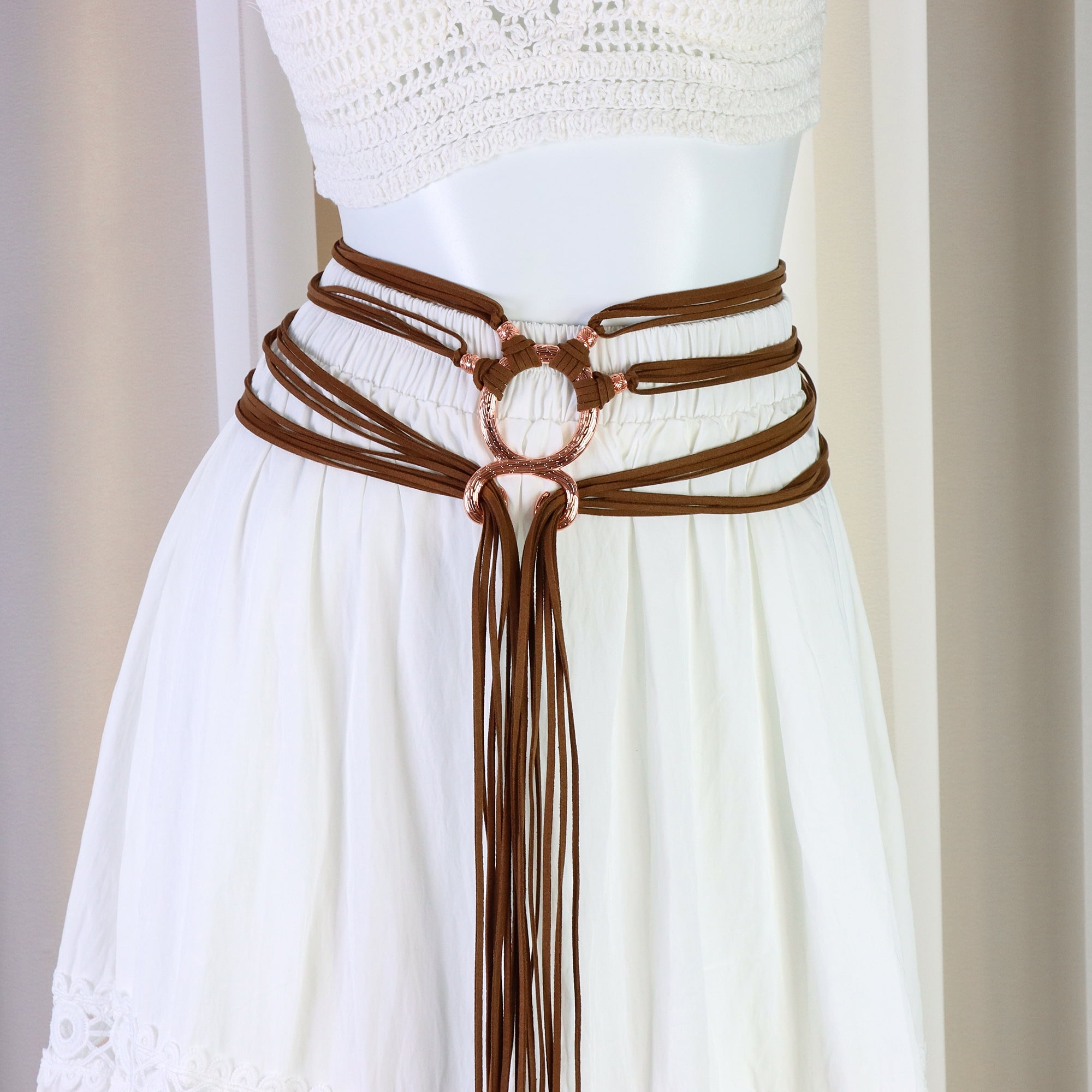 Renaissance Medieval Tassel Women's Long Rope Waistband Witch Crossbody ...