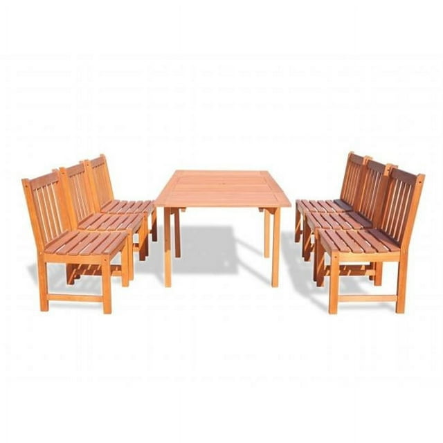 Renaissance Outdoor 5-piece Hand-scraped Wood Patio Dining Set ...
