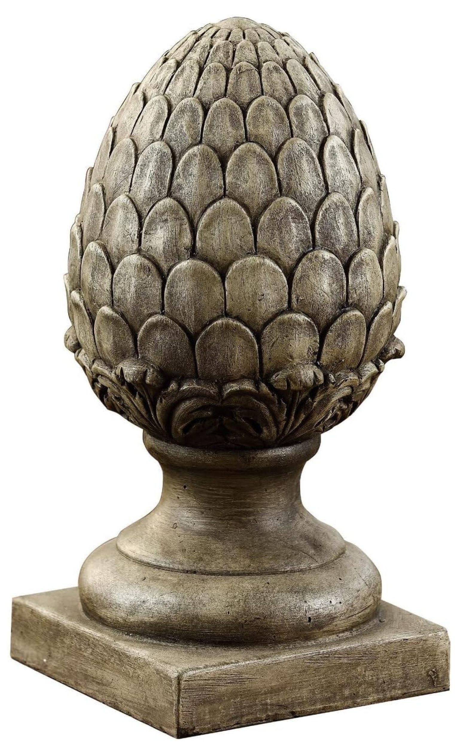 Renaissance Refinement Weathered Brown Finish, MgO Artichoke Decorative ...