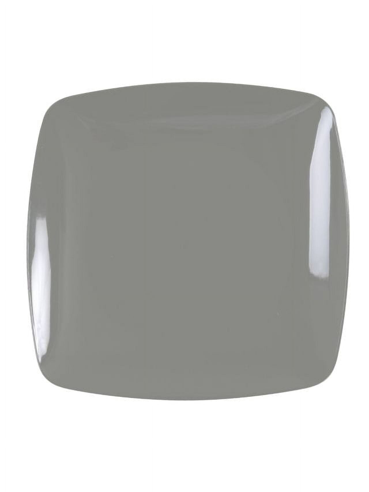 Renaissance Silver Square Rounded 10" Dinner Plastic Plates 10ct ...
