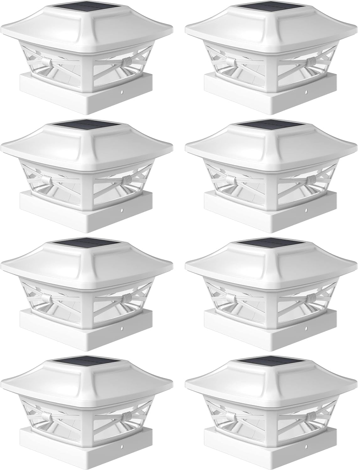 Renaissance Solar Outdoor Post Cap Lights - Includes Bases for 4x4 5x5 ...