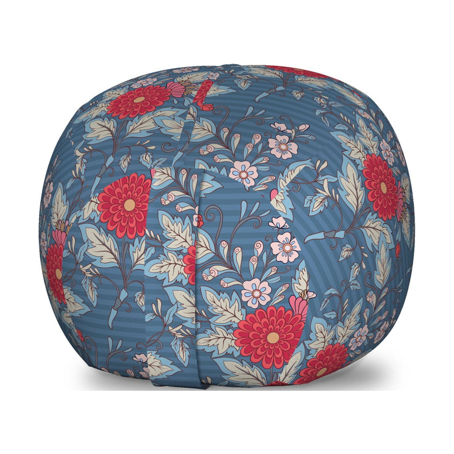 Renaissance Storage Toy Bag Chair, Rococo Victorian Boho Blooms Retro ...