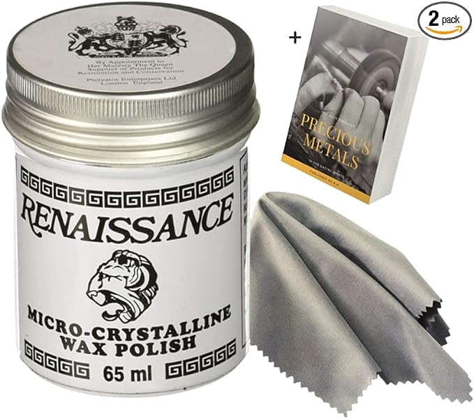 Renaissance Wax 65ml Microcrystalline Wax & Microfiber Towel Jewelry ...