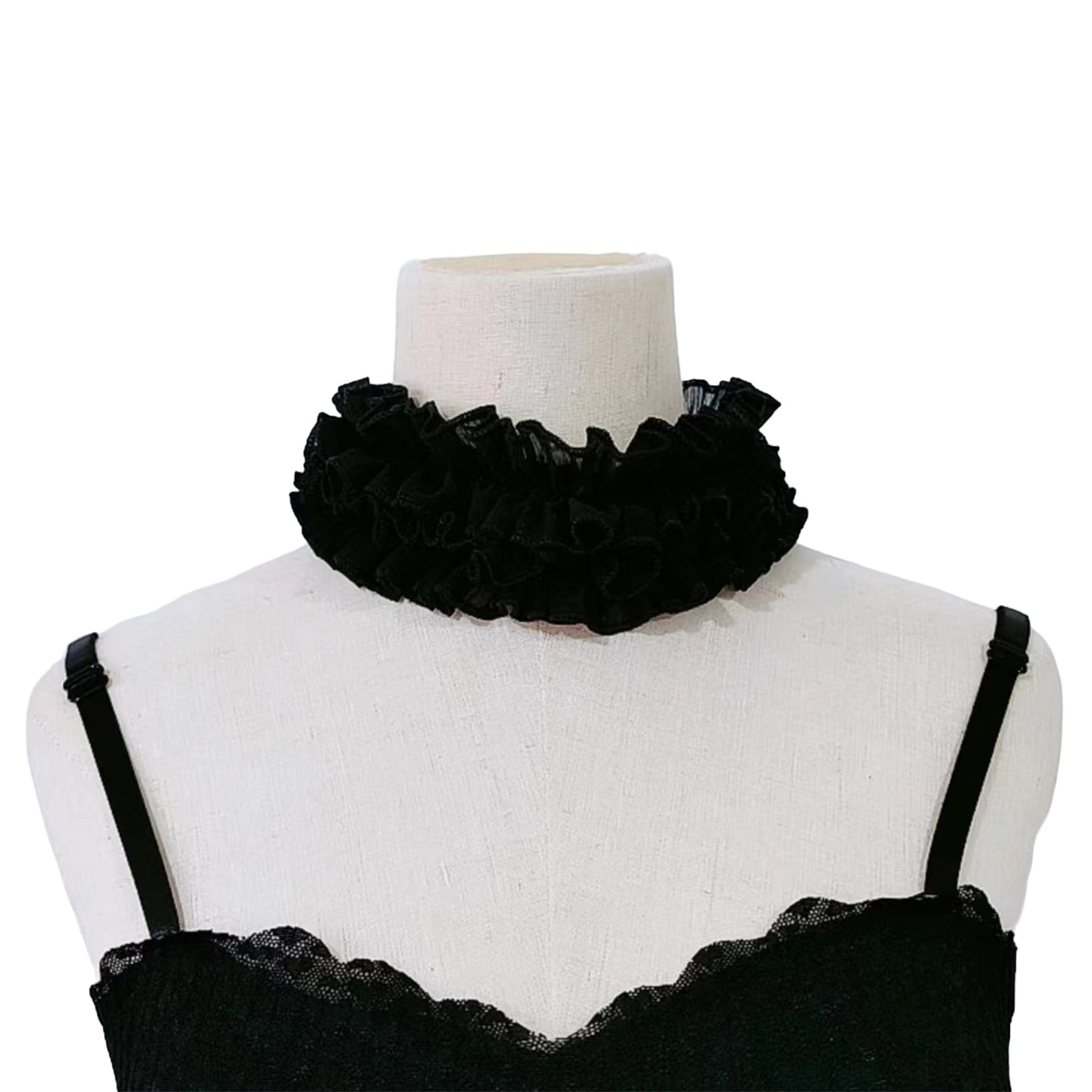 Renaissances Elizabethan Ruffled Stand Neck False Collar Chokers ...