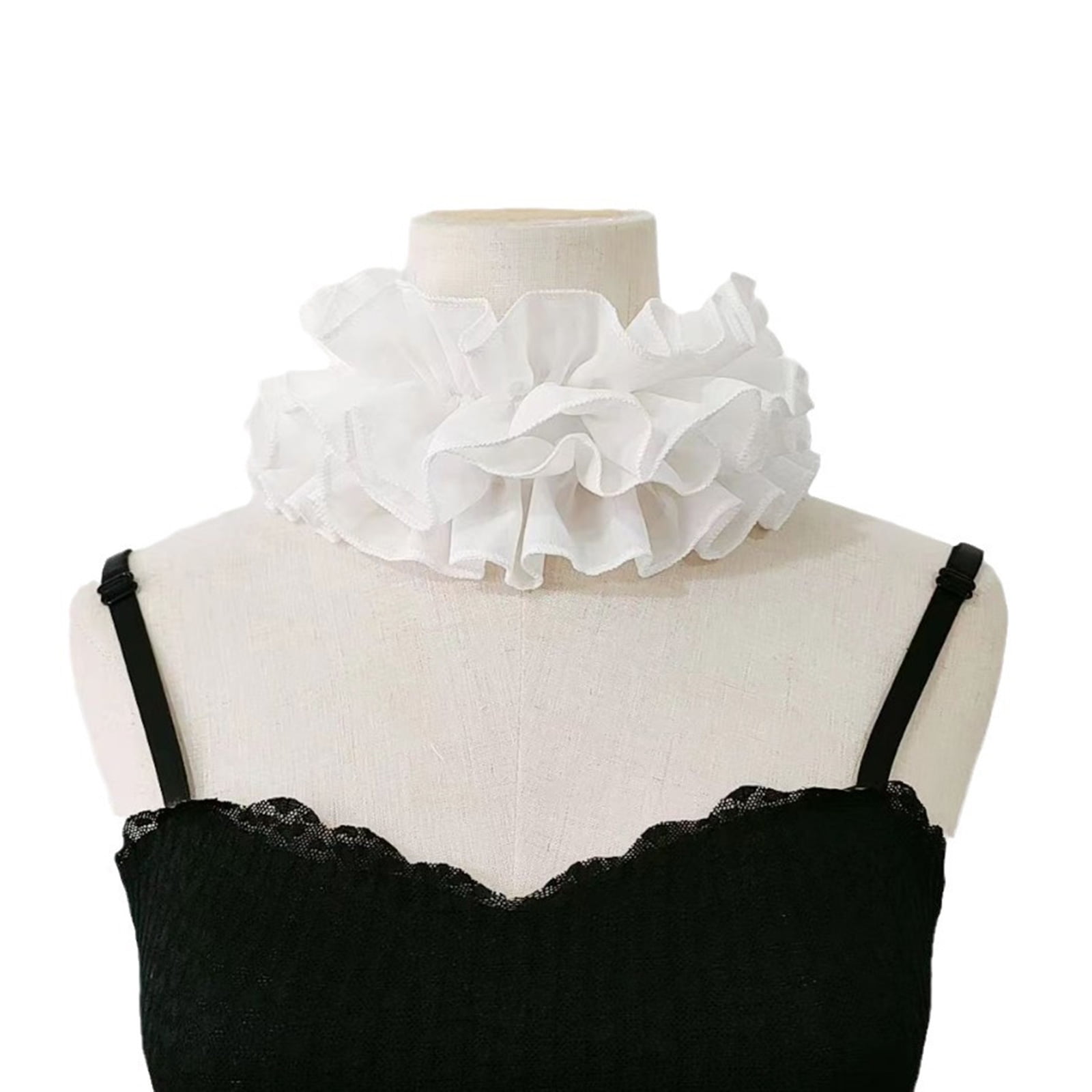 Renaissances Elizabethan Ruffled Stand Neck False Collar Chokers ...