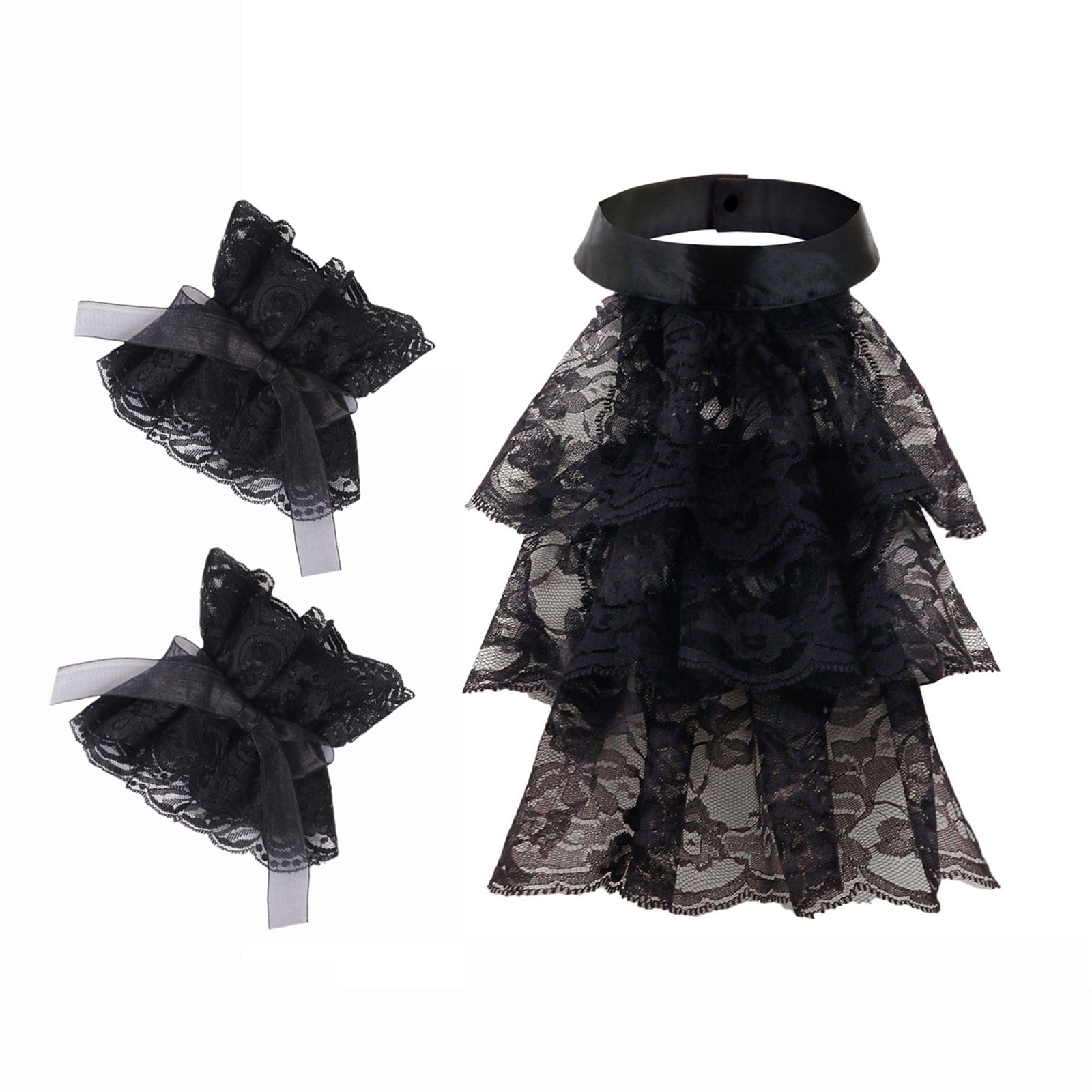 Renaissances Victorian Colonial Jabot Ruffled Lace Detachable False ...
